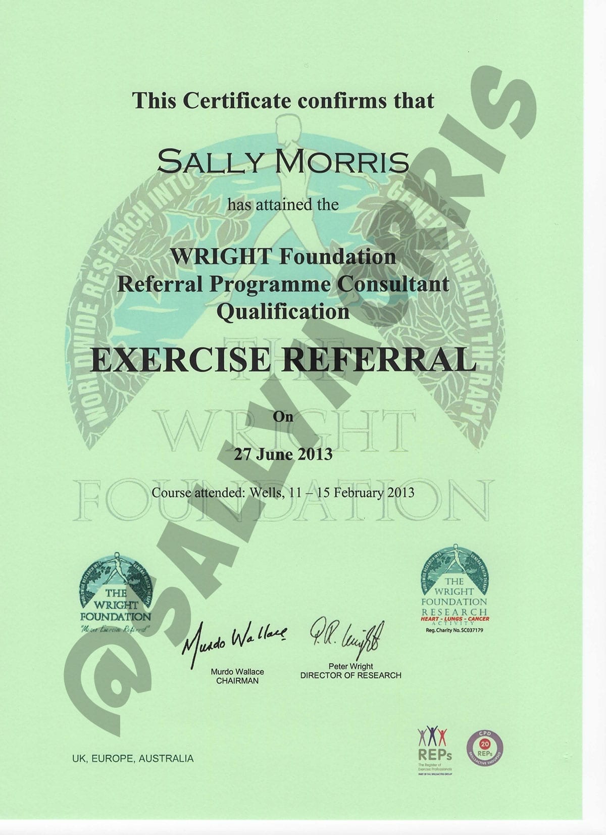 Qualifications – Sally Morris – Osteo | Muscular Neuro